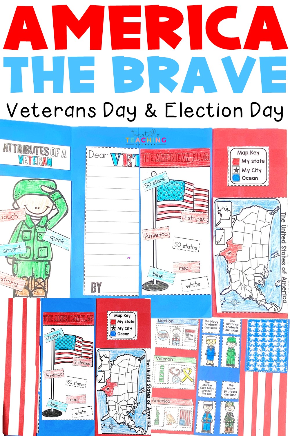 America the Brave Election Day and Veterans Day - Tunstall's Teaching