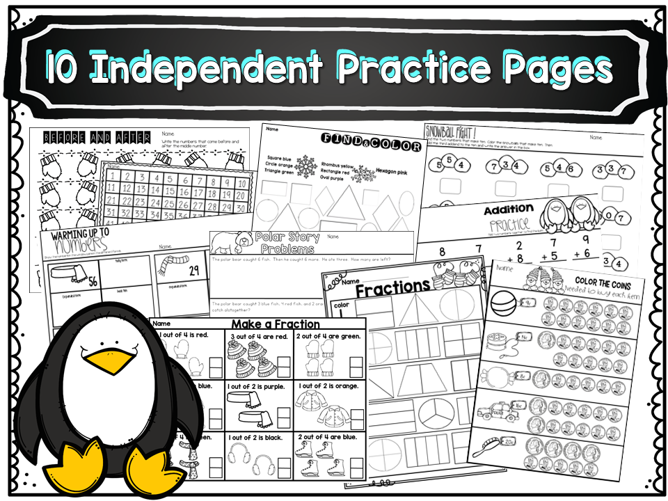 January Math Centers, Journals, and Printables - Tunstall's Teaching