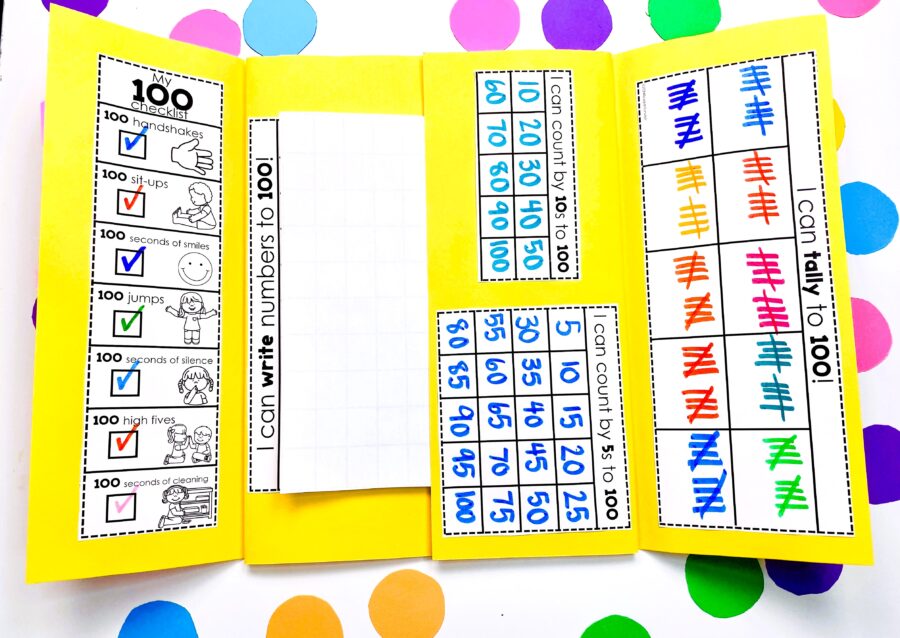 100th Day of School Activities and Stations for Math and Literacy