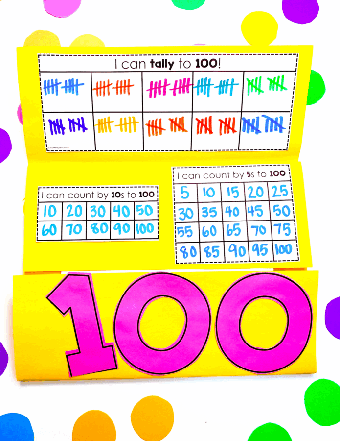 100th Day of School Activities and Stations for Math and Literacy