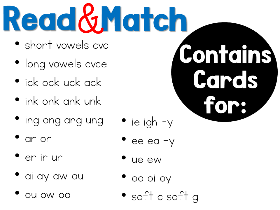 Read and Match Pocket Chart Cards - Tunstall's Teaching