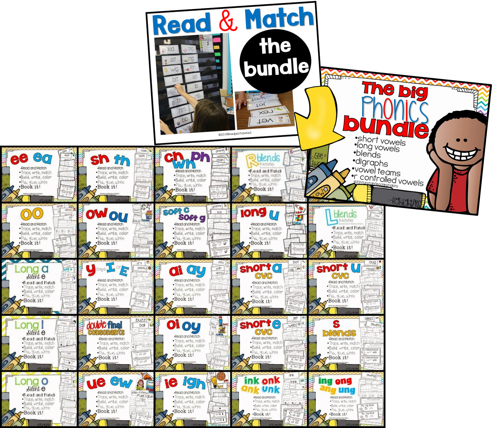 Read and Match Pocket Chart Cards - Tunstall's Teaching