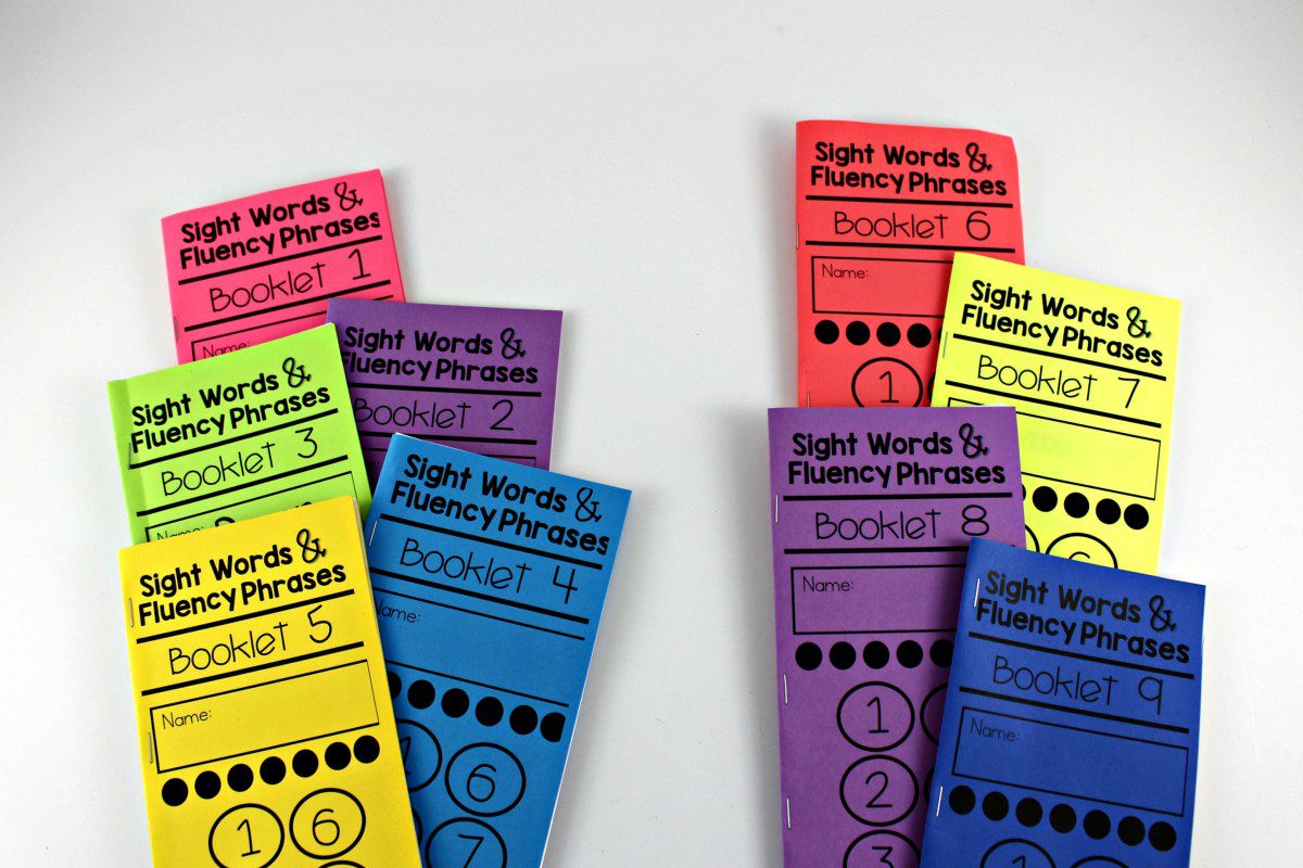 Sight Words and Fluency Phrases Booklets - Tunstall's Teaching