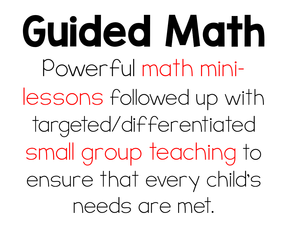 Resources to Teach Guided Math - Tunstall's Teaching