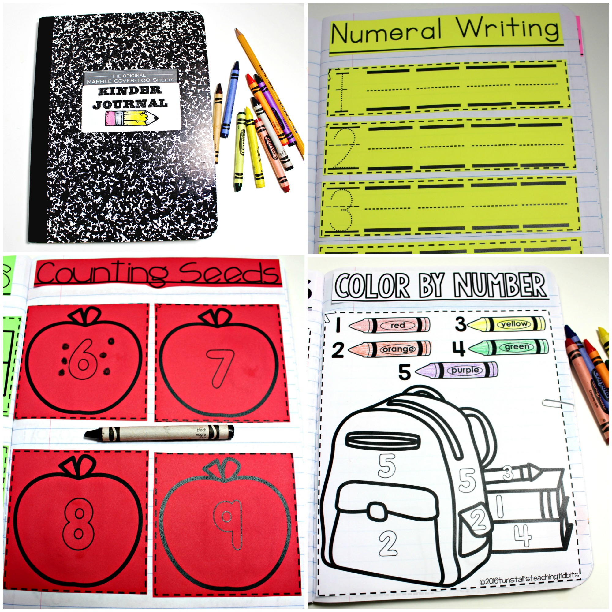 Math Journal K, 1, and 2 - Tunstall's Teaching