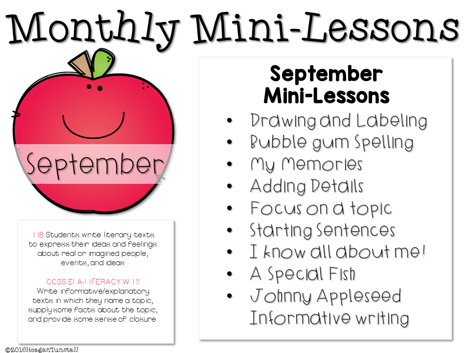Writing Mini-Lessons - Tunstall's Teaching