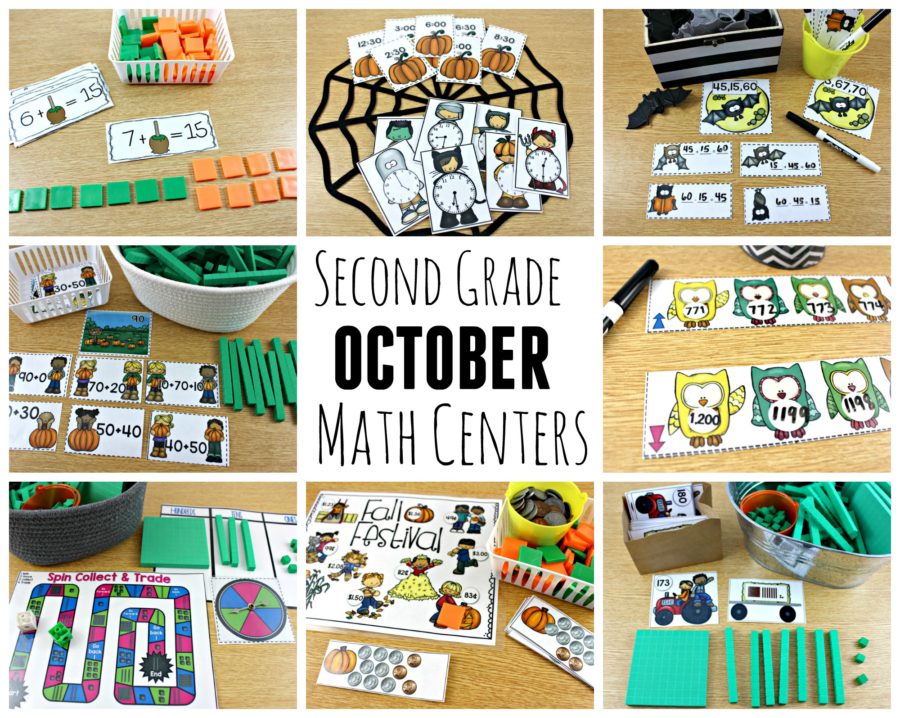 October Math Centers K, 1, and 2 - Tunstall's Teaching