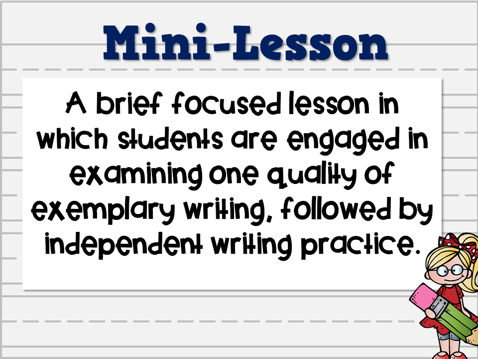 November Writing Mini-Lessons - Tunstall's Teaching