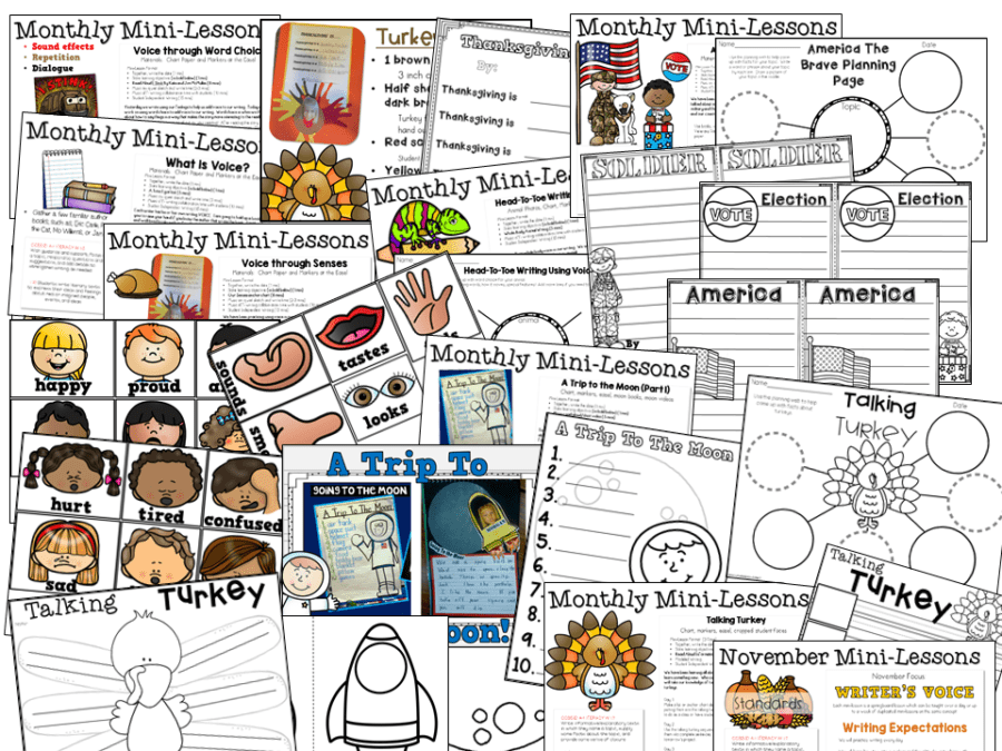 November Writing Mini-Lessons - Tunstall's Teaching