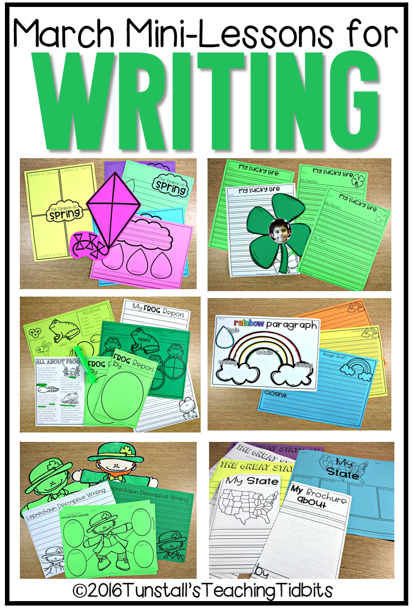 March Writing Mini-Lessons - Tunstall's Teaching