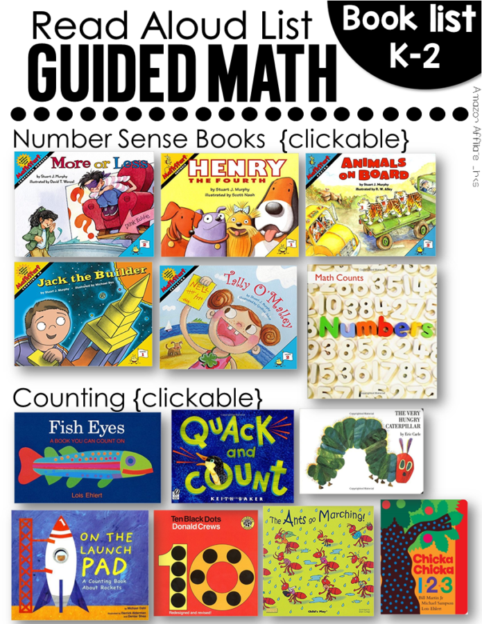 101 Guided Math Read Aloud Books - Tunstall's Teaching