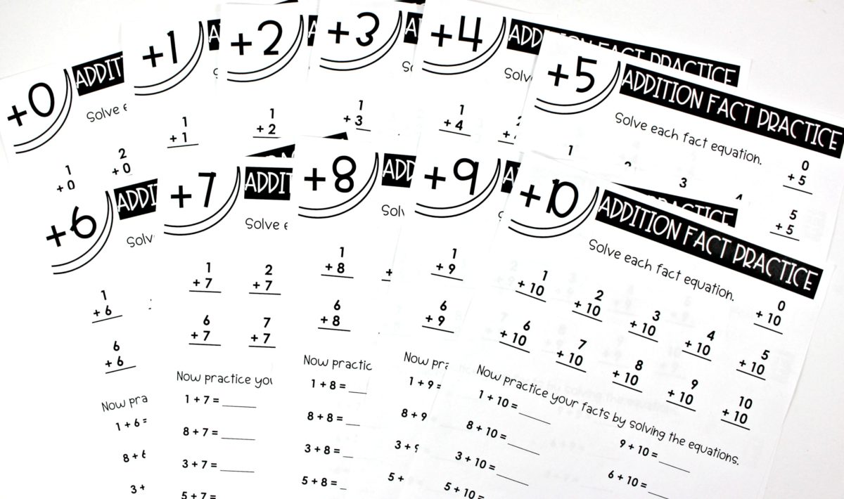Math Fact Fluency - Tunstall's Teaching