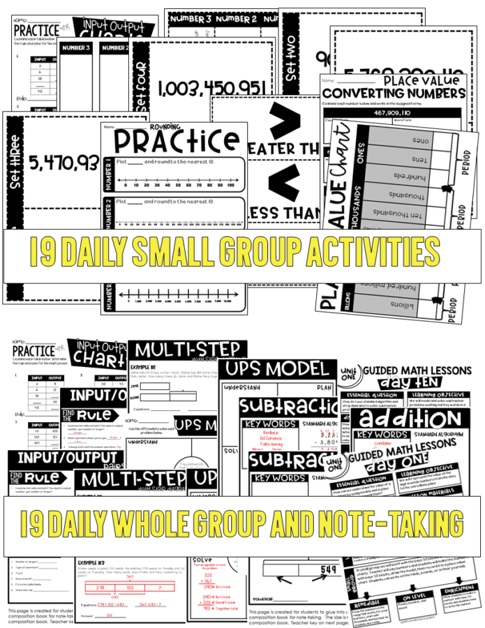 4th Grade Guided Math Curriculum | Original Lessons, Centers ...