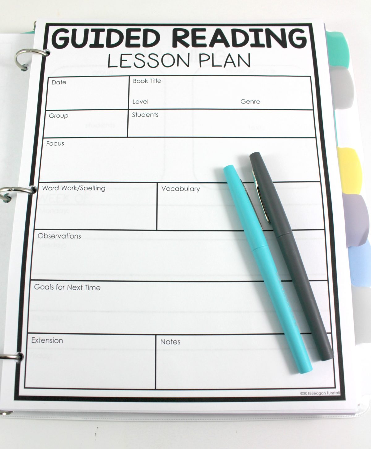 Guided Reading Teacher Binder - Tunstall's Teaching