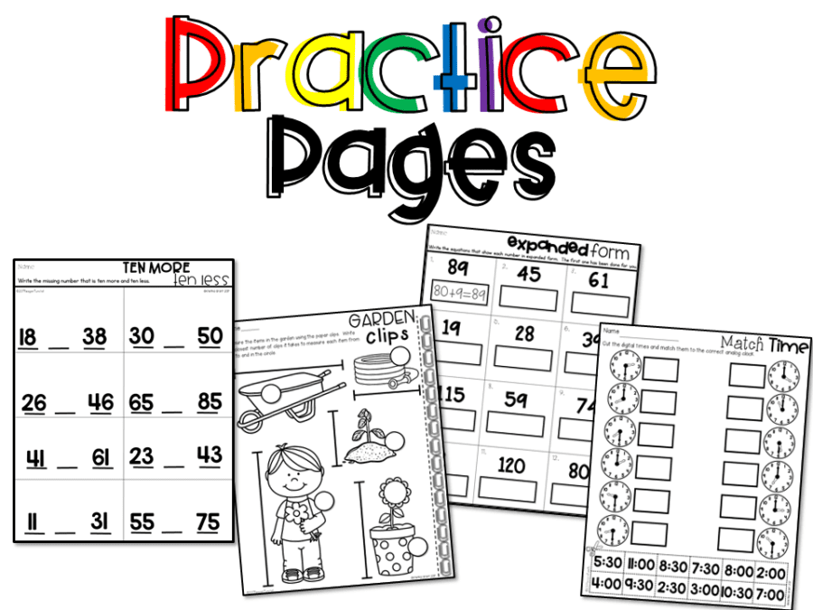 Free Printable Math Practice Pages - Tunstall's Teaching