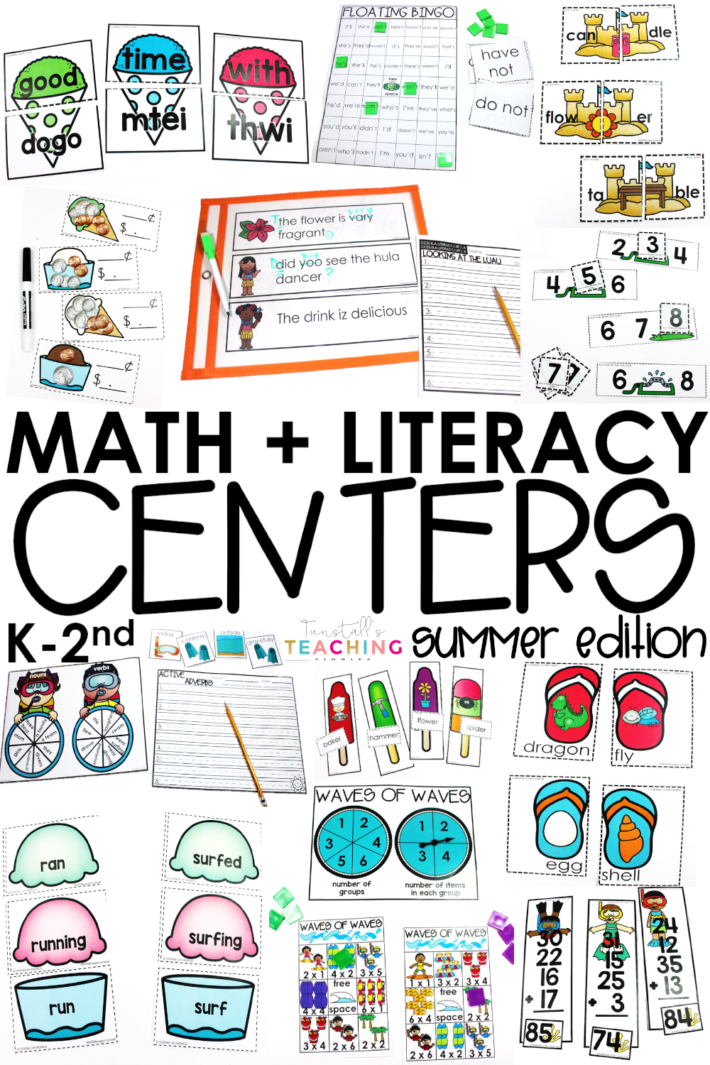 Summer Math and Literacy Workstations - Tunstall's Teaching