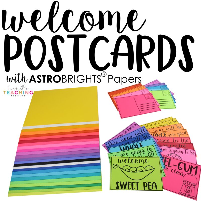 Colorful Student Welcome Postcards - Tunstall's Teaching