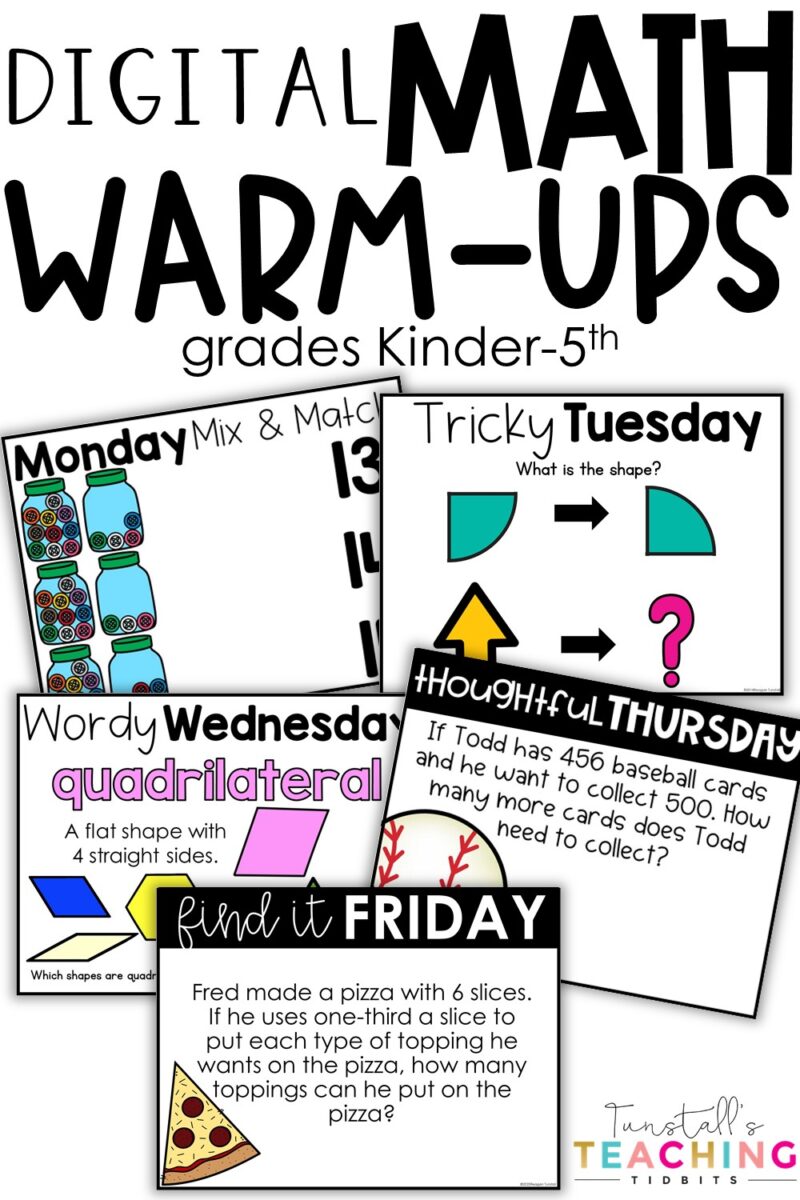 Digital Math Warm-Ups - Tunstall's Teaching