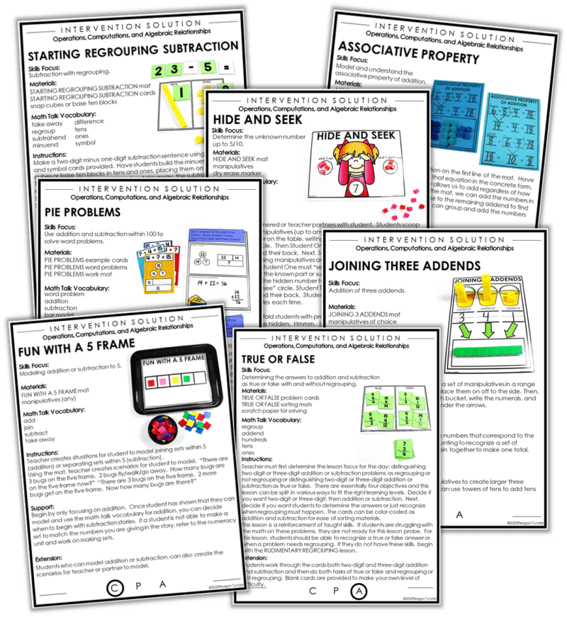 Intervention for Operations, Computations, and Algebraic Relationships