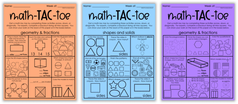 Math Menus: Fast Finishers Freebie - Tunstall's Teaching