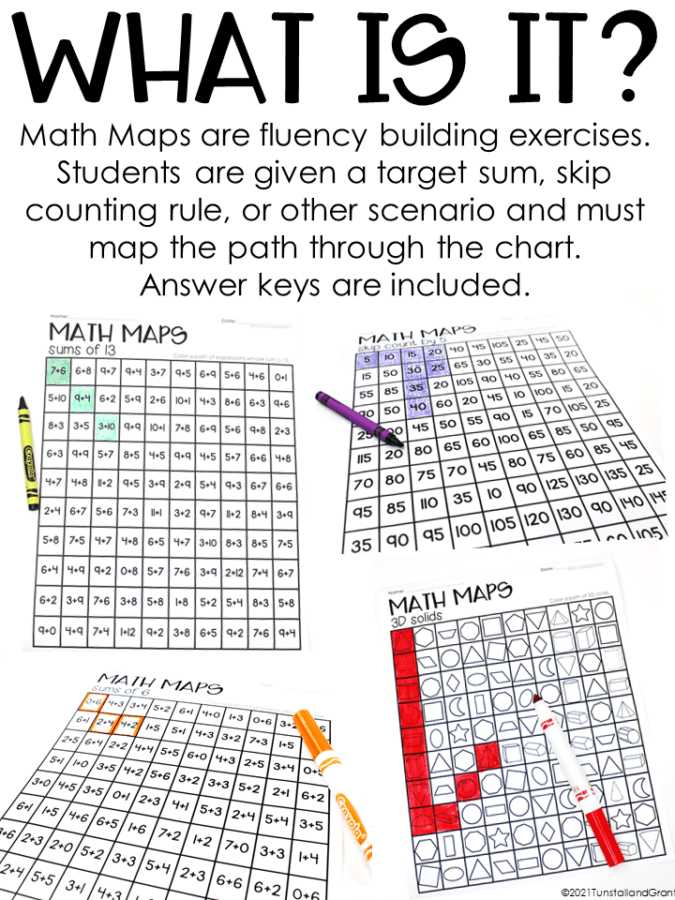 Math Maps Fluency Builders - Tunstall's Teaching