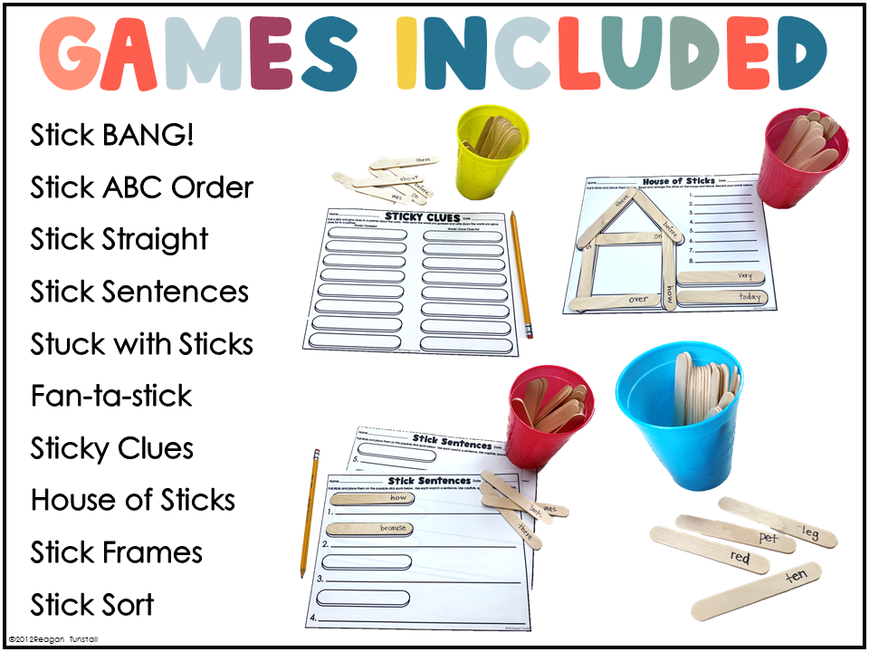 Sight Word Sticks - Tunstall's Teaching
