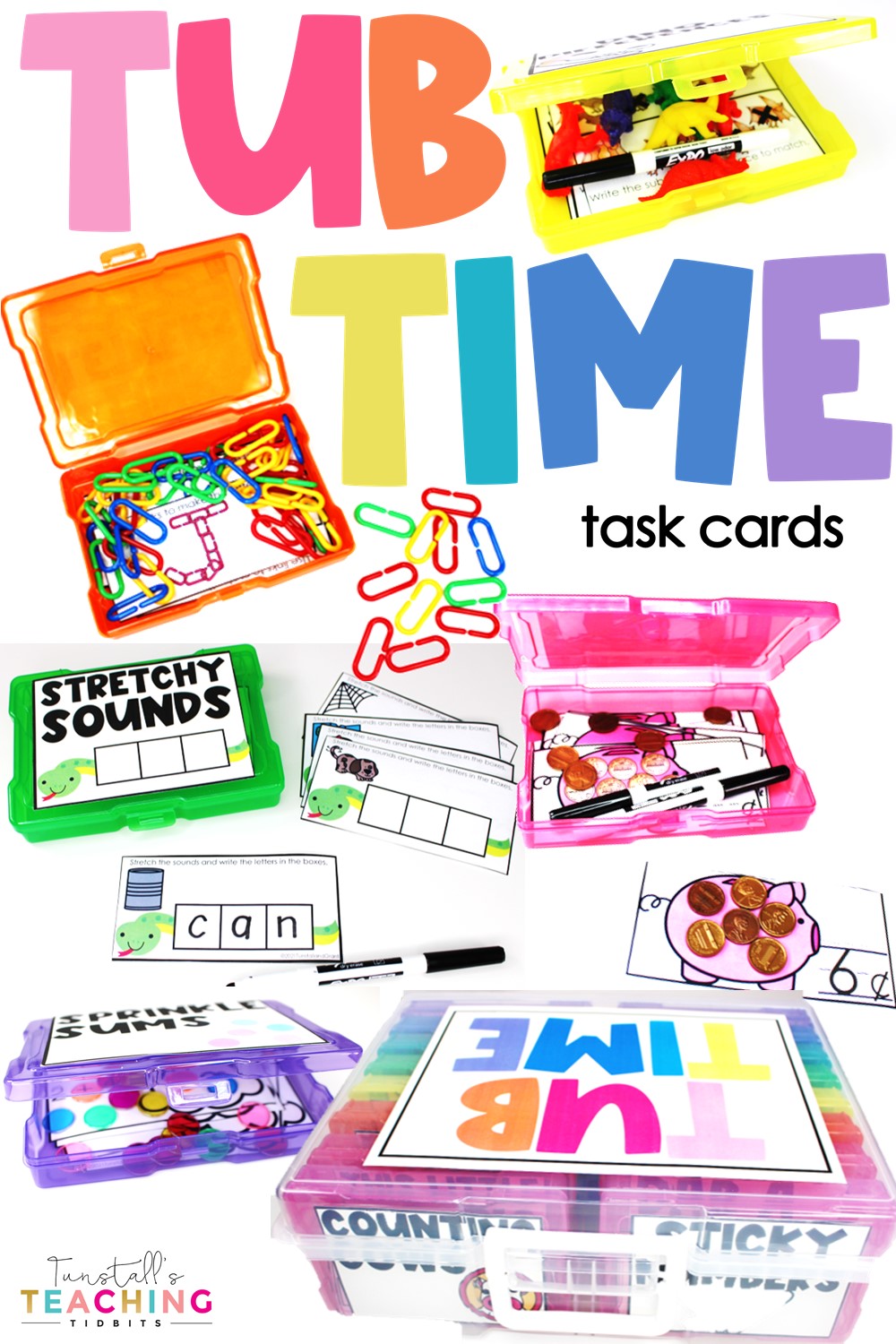 Tub Time Task Cards - Tunstall's Teaching