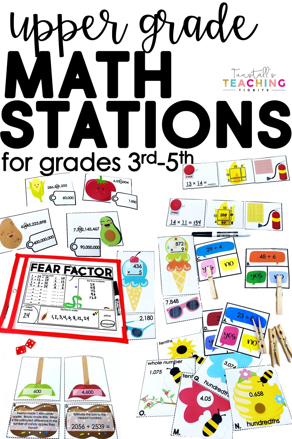 Math Stations for Upper Grades - Tunstall's Teaching
