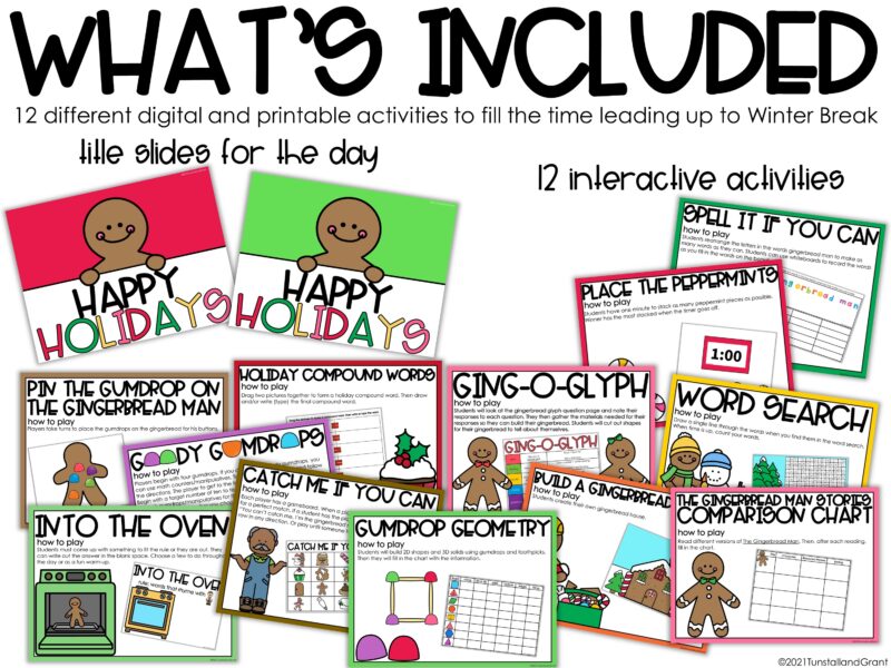 Gingerbread Themed Learning - Tunstall's Teaching