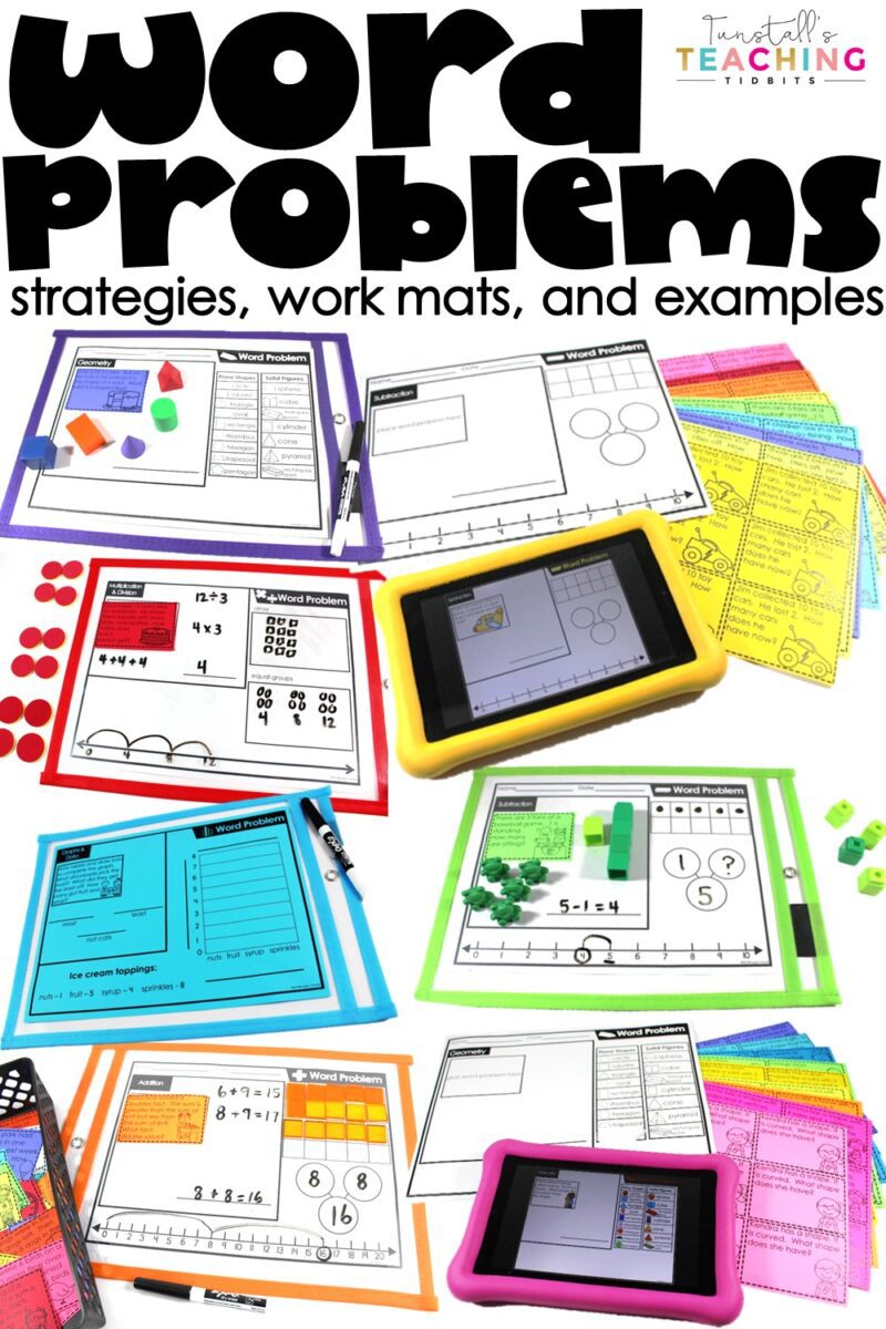 Word Problems Strategies and Work Mats - Tunstall's Teaching