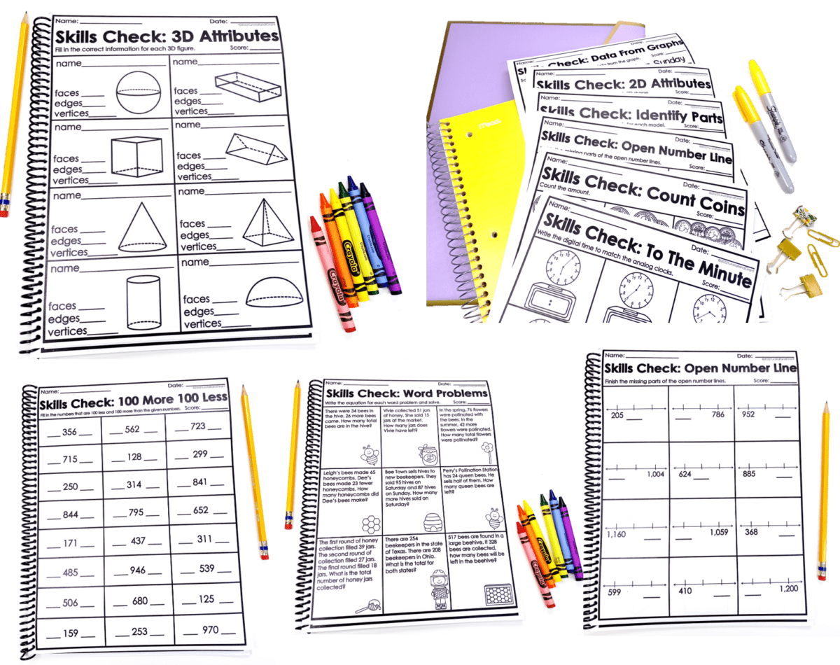Skills Check: Quick One Skill Math Assessments - Tunstall's Teaching