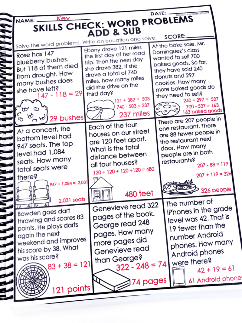 Skills Check Math Assessments - Tunstall's Teaching