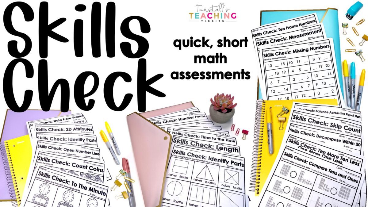 Skills Check: Quick One Skill Math Assessments - Tunstall's Teaching