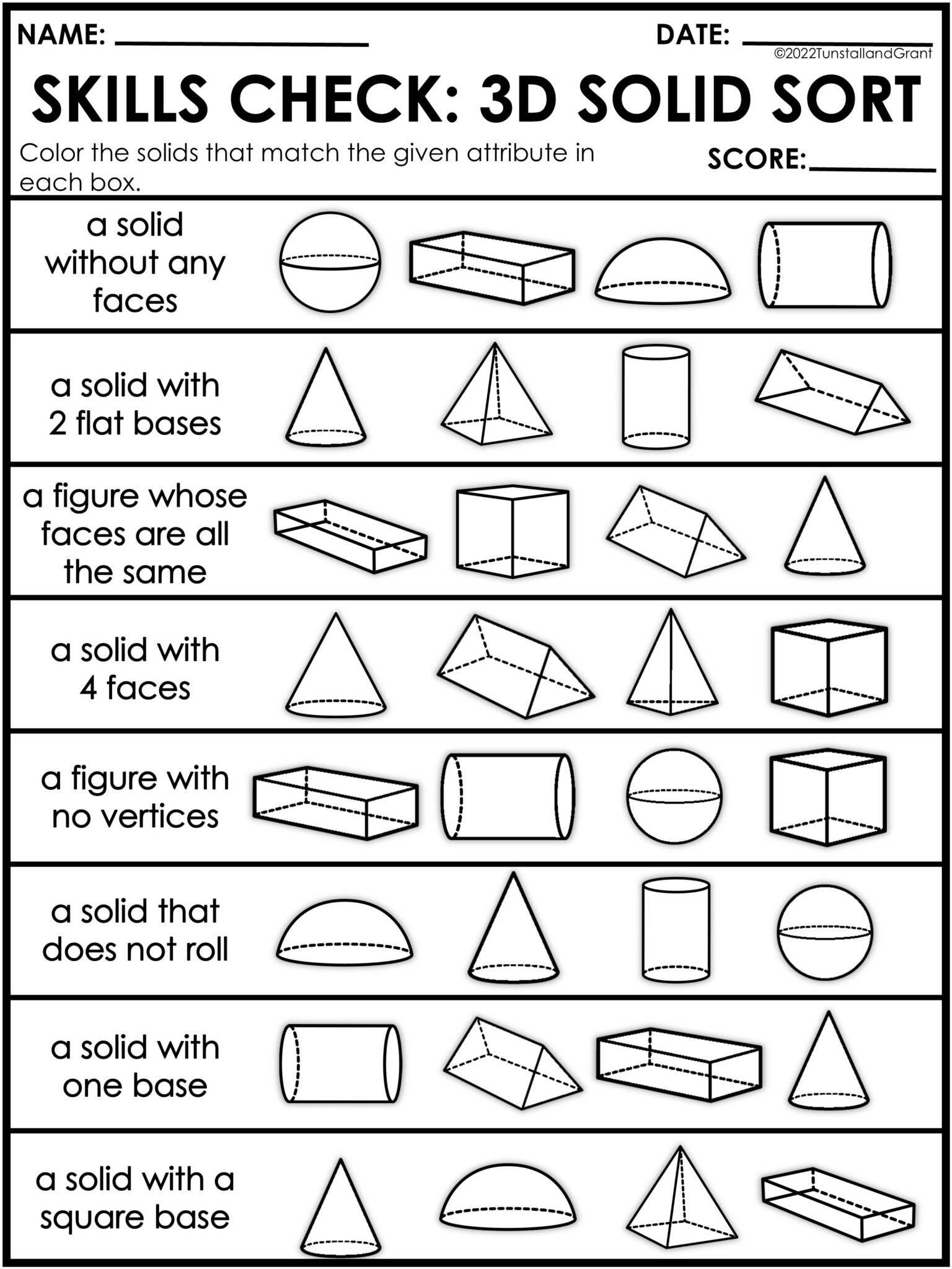 Skills Check: Quick One Skill Math Assessments - Tunstall's Teaching