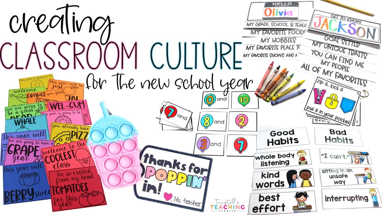 Creating Classroom Culture for the New School Year - Tunstall's Teaching