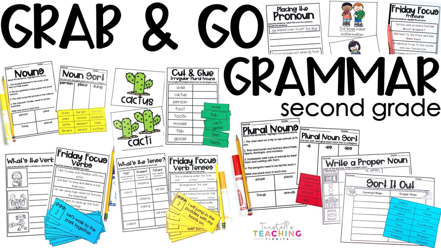 Grab and Go Grammar for Second Grade - Tunstall's Teaching
