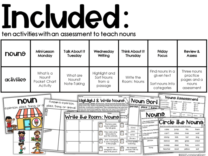 Grab and Go Grammar for Second Grade - Tunstall's Teaching