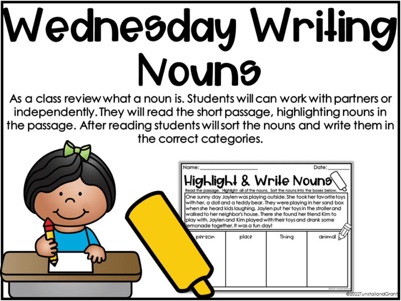 Grab and Go Grammar for Second Grade - Tunstall's Teaching