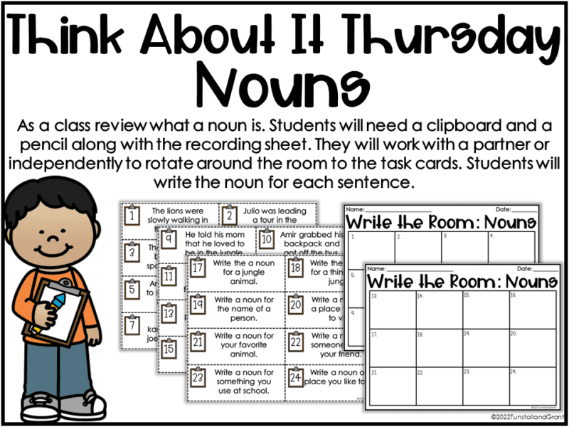 Grab and Go Grammar for Second Grade - Tunstall's Teaching