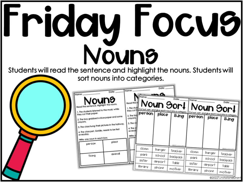 Grab and Go Grammar for Second Grade - Tunstall's Teaching