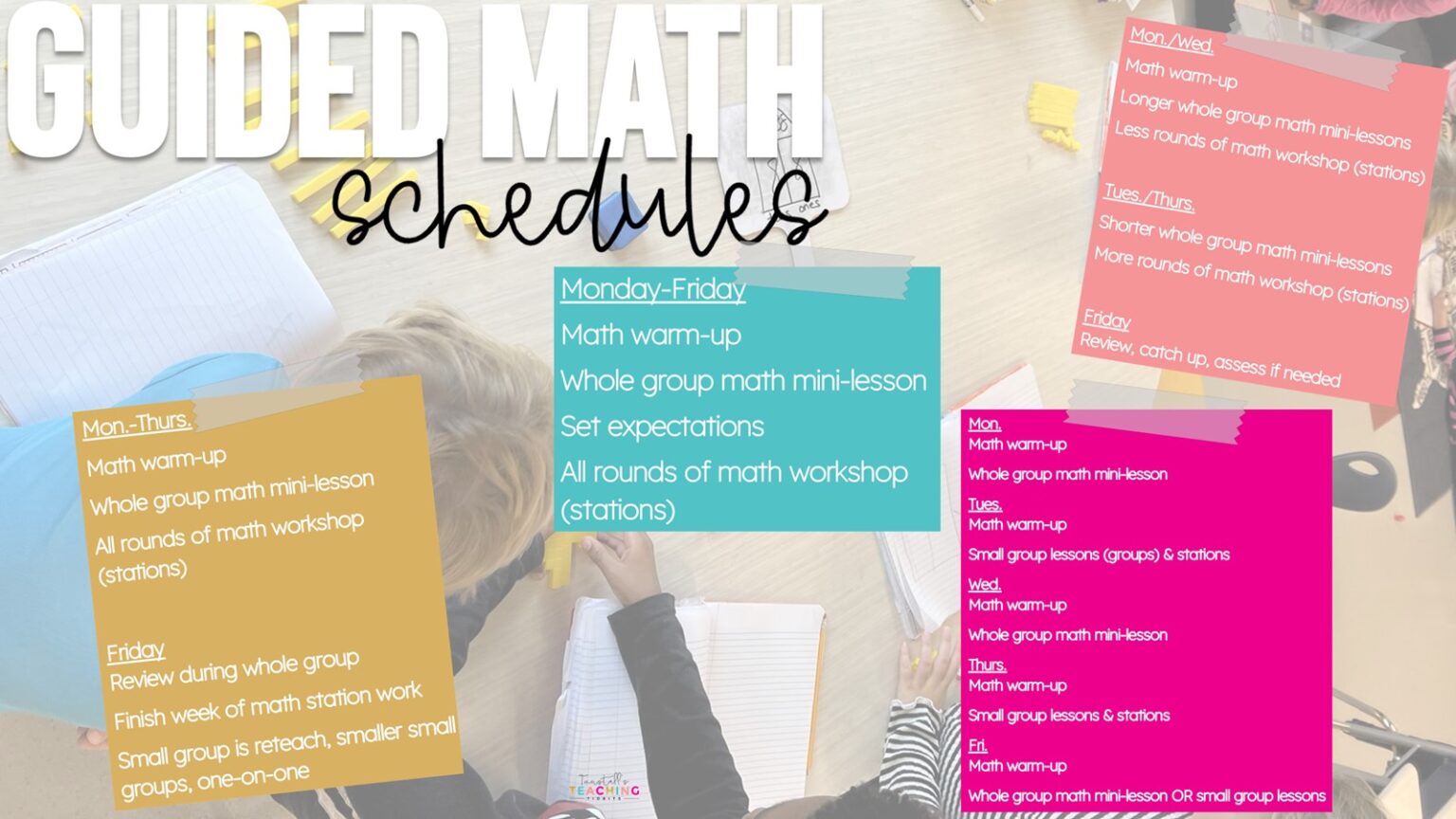 Guided Math Schedules - Tunstall's Teaching