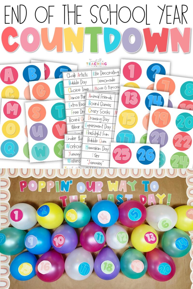 End of the School Year Countdown - Tunstall's Teaching