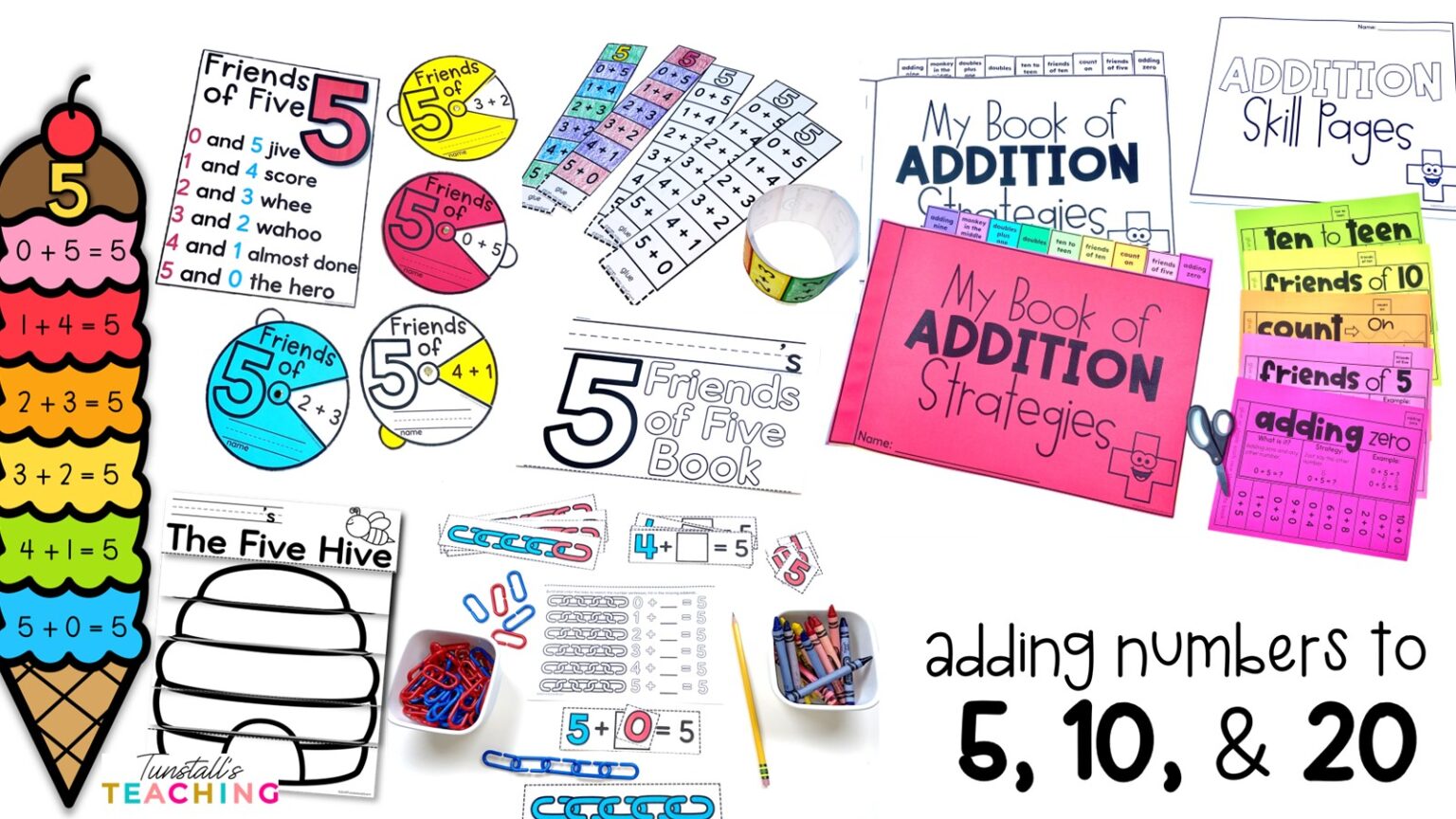 Adding Numbers to 5, 10, and 20 - Tunstall's Teaching