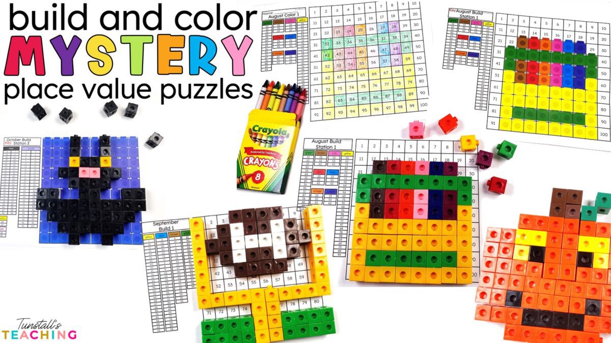 Build and Color Place Value Mystery Pictures - Tunstall's Teaching