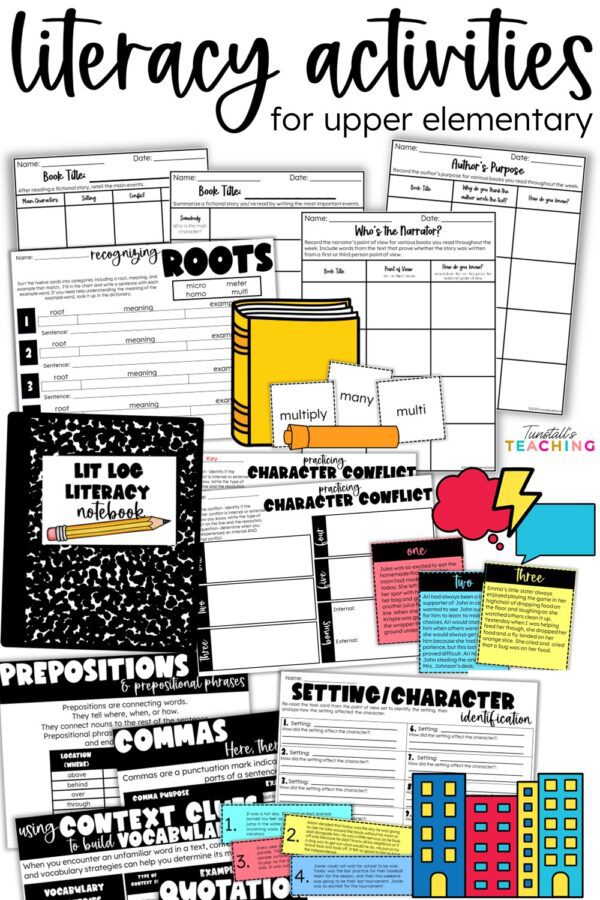 Engaging Literacy Activities for Upper Elementary - Tunstall's Teaching