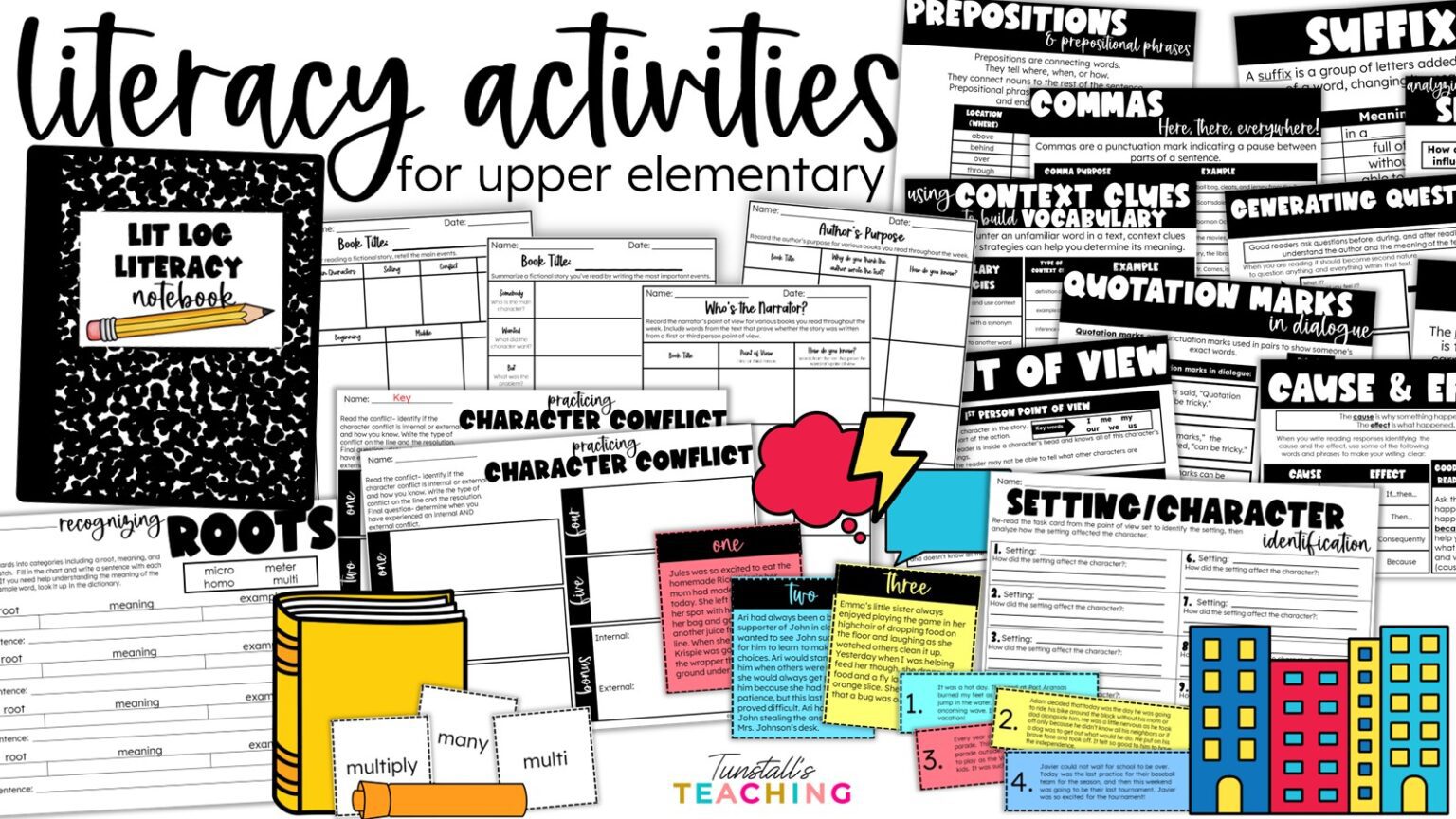 Engaging Literacy Activities for Upper Elementary - Tunstall's Teaching