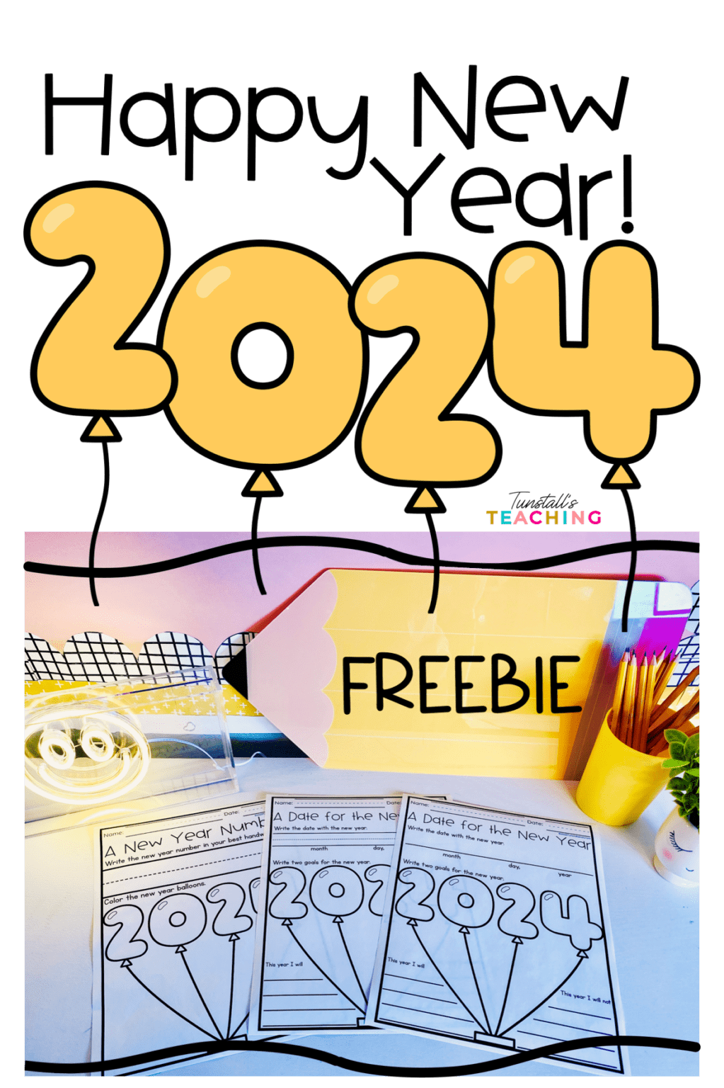 January Math and Literacy with Free New Year's Activities - Tunstall's ...