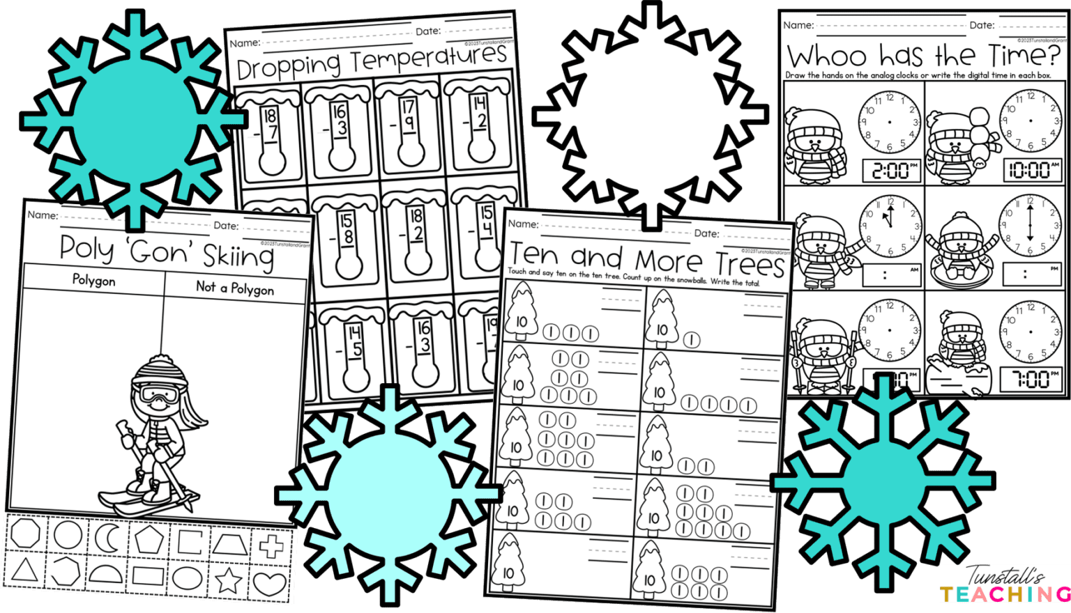January Math and Literacy with Free New Year's Activities - Tunstall's ...