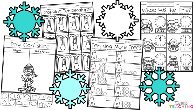 January Math and Literacy with Free New Year's Activities - Tunstall's ...