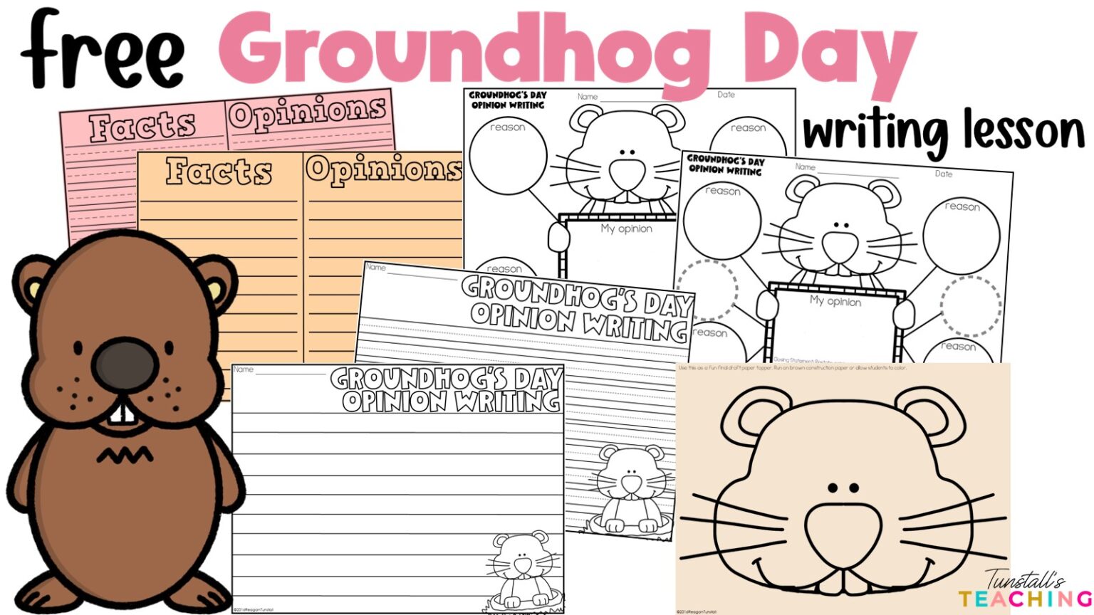 Free Groundhog Day Fact and Opinion Writing Lesson - Tunstall's Teaching